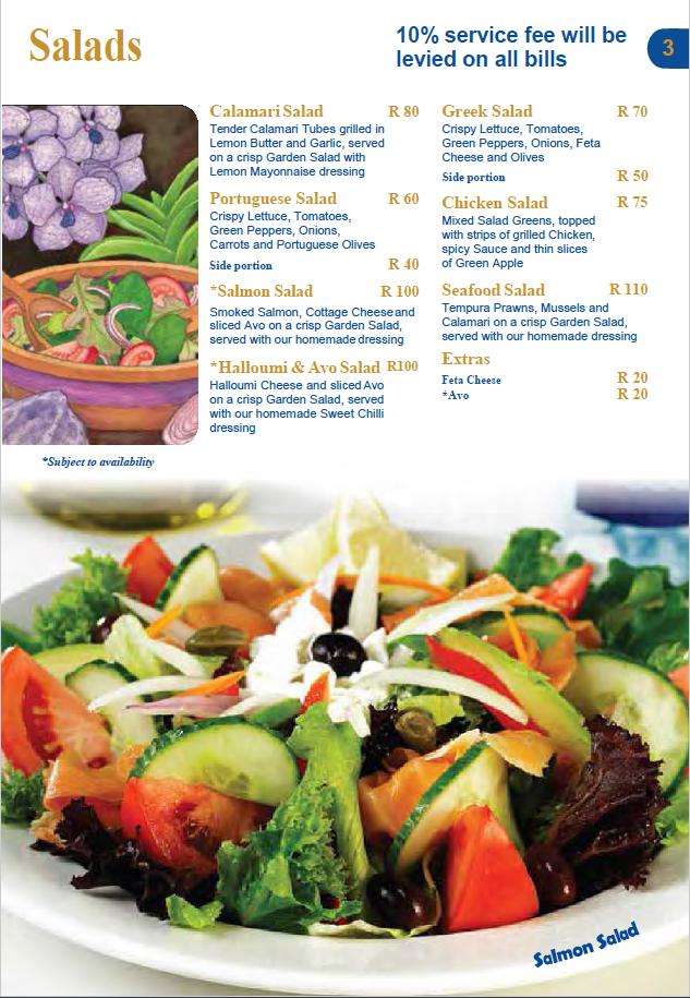 Menu at Adega Umhlanga restaurant, Umhlanga, 1 Palm Blvd