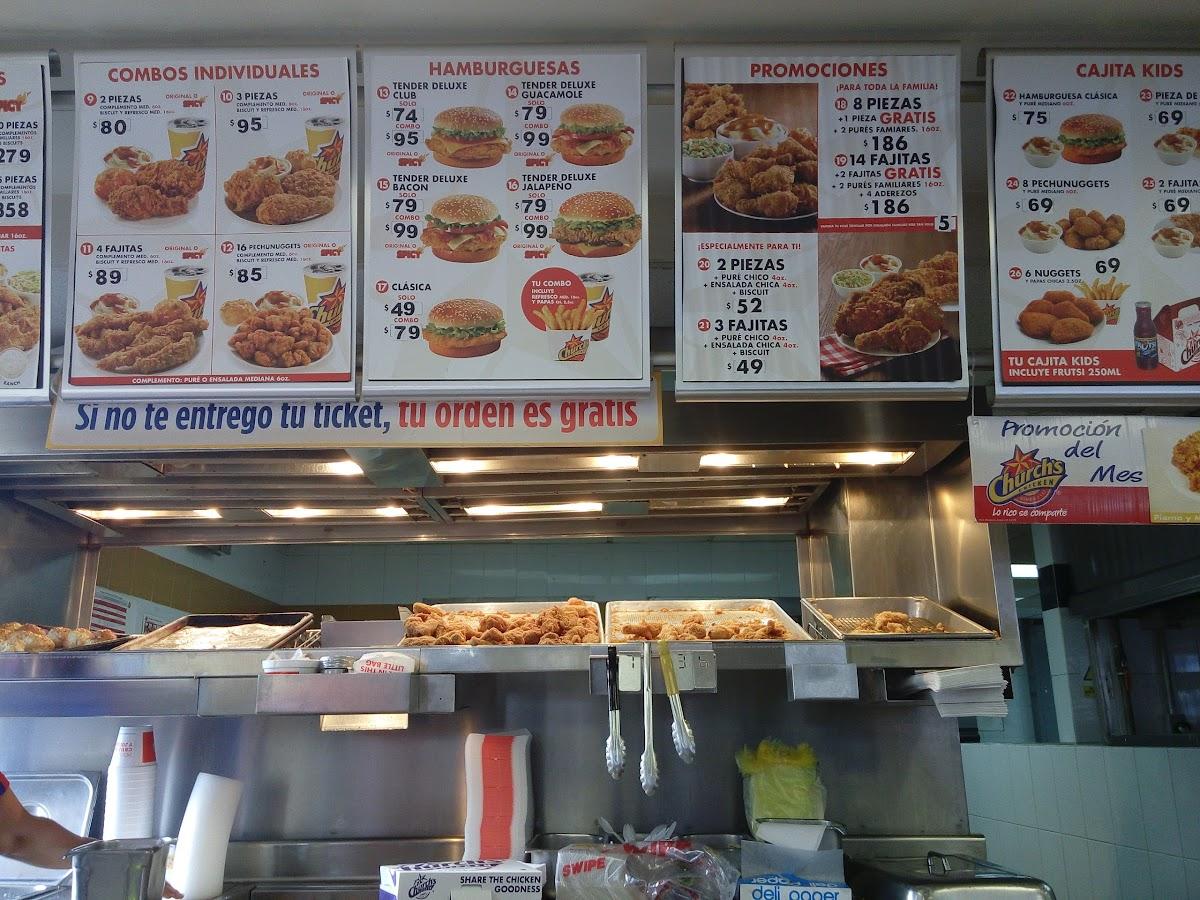 Carta del restaurante Church's Texas Chicken, Monterrey, Av. Francisco ...