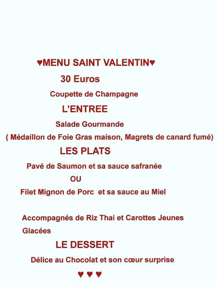 Menu at Big five restaurant, Pont-de-Claix