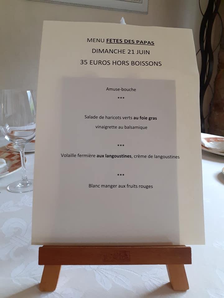 Menu au Le Clos de la Fontaine restaurant, Guingamp