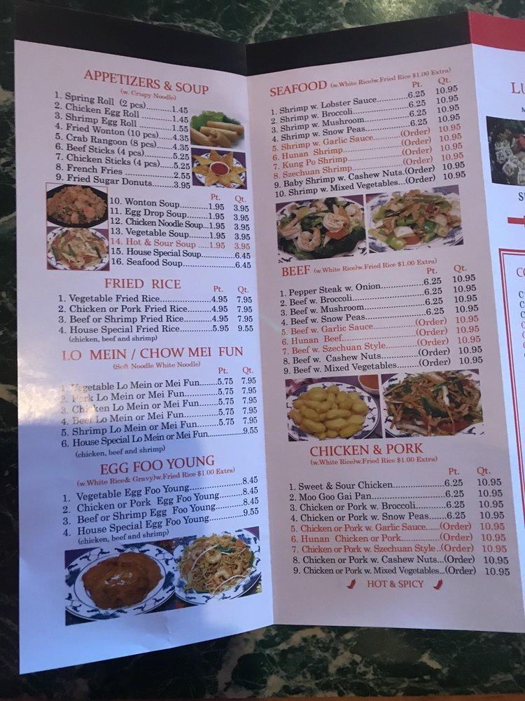 Menu at Asian Yummy restaurant, York