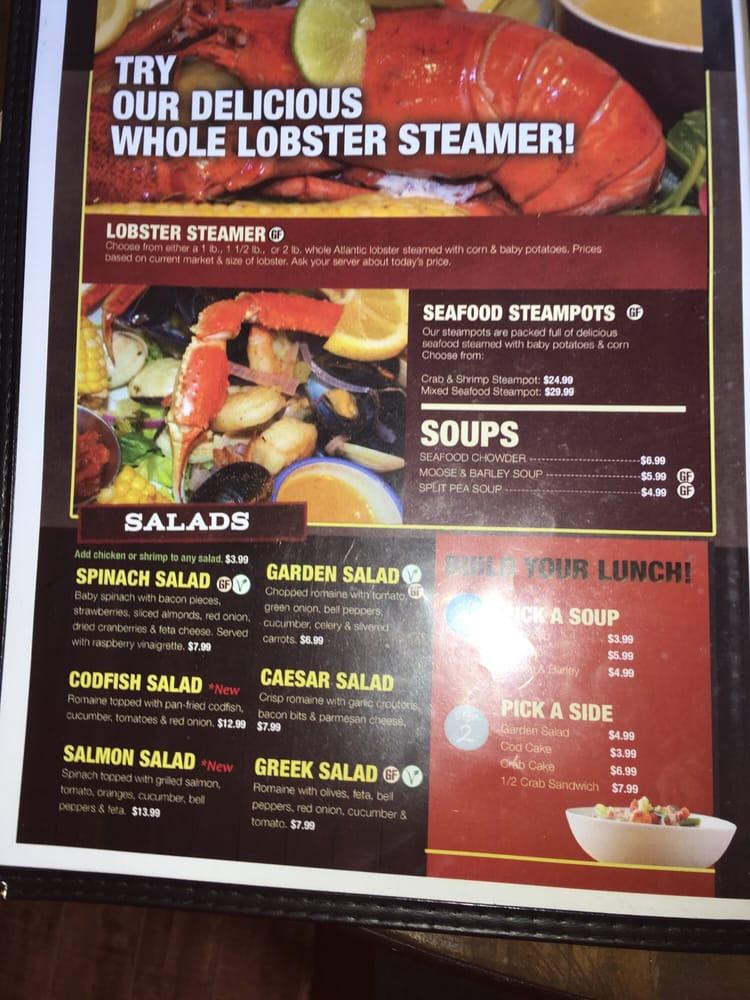 Menu at Chafe's Landing Restaurant, Petty Harbour-Maddox Cove