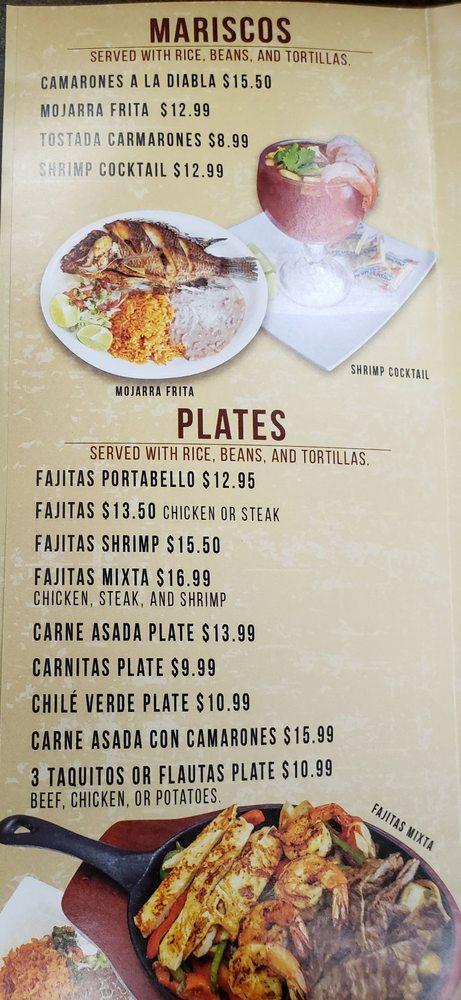 Carta del restaurante El Primo Mexican Food, Vernon