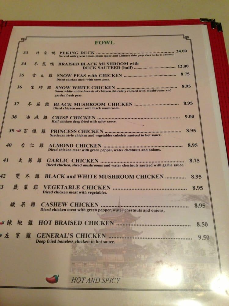 Menu at Shanghai Chinese Restaurant, Milan