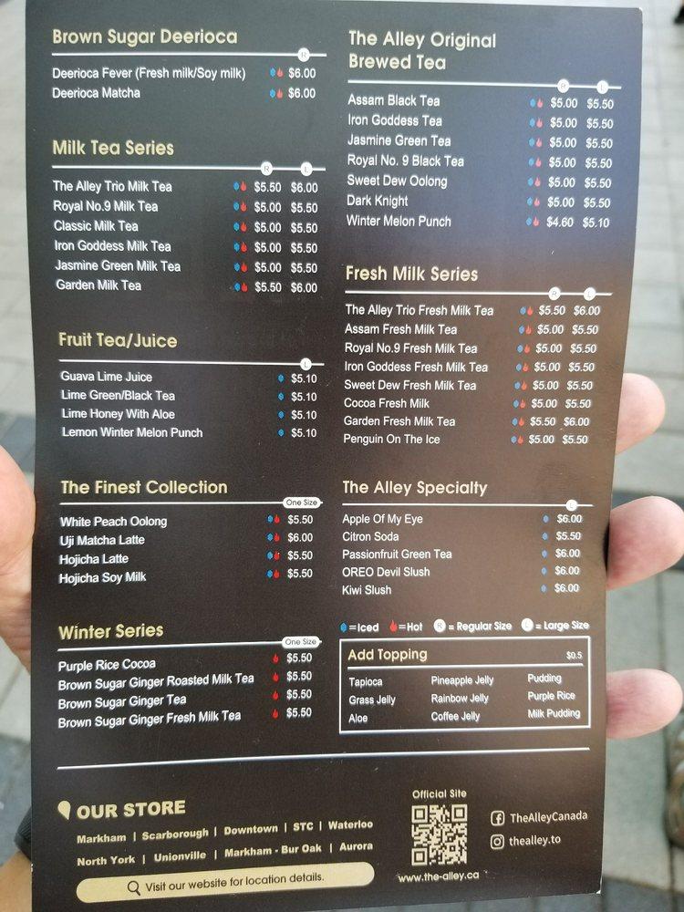 Menu at The Alley, Toronto, 382 Yonge St Unit 1