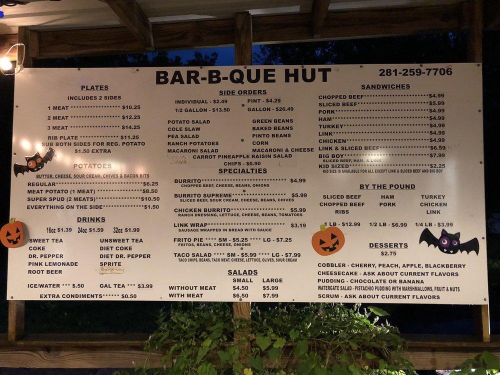 Menu at Bar-B-Que Hut, Magnolia, Old Hempstead Rd