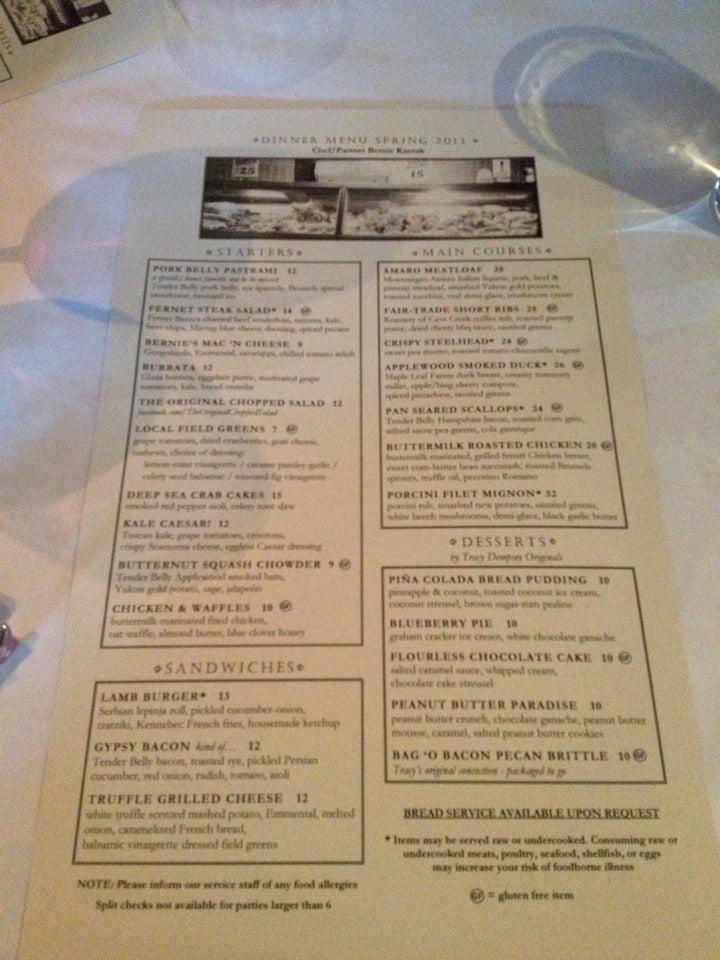 Menu at Citizen Public House, Scottsdale
