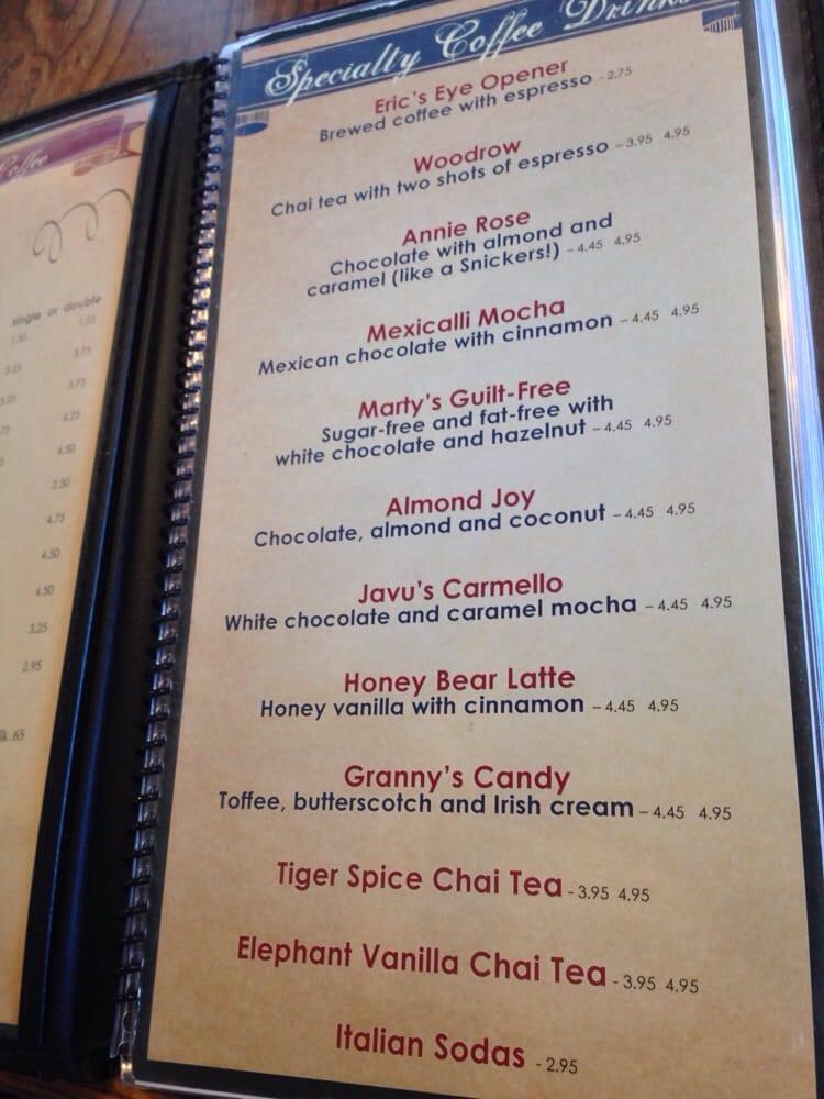 Menu at Deja Vu Restaurant, Redding