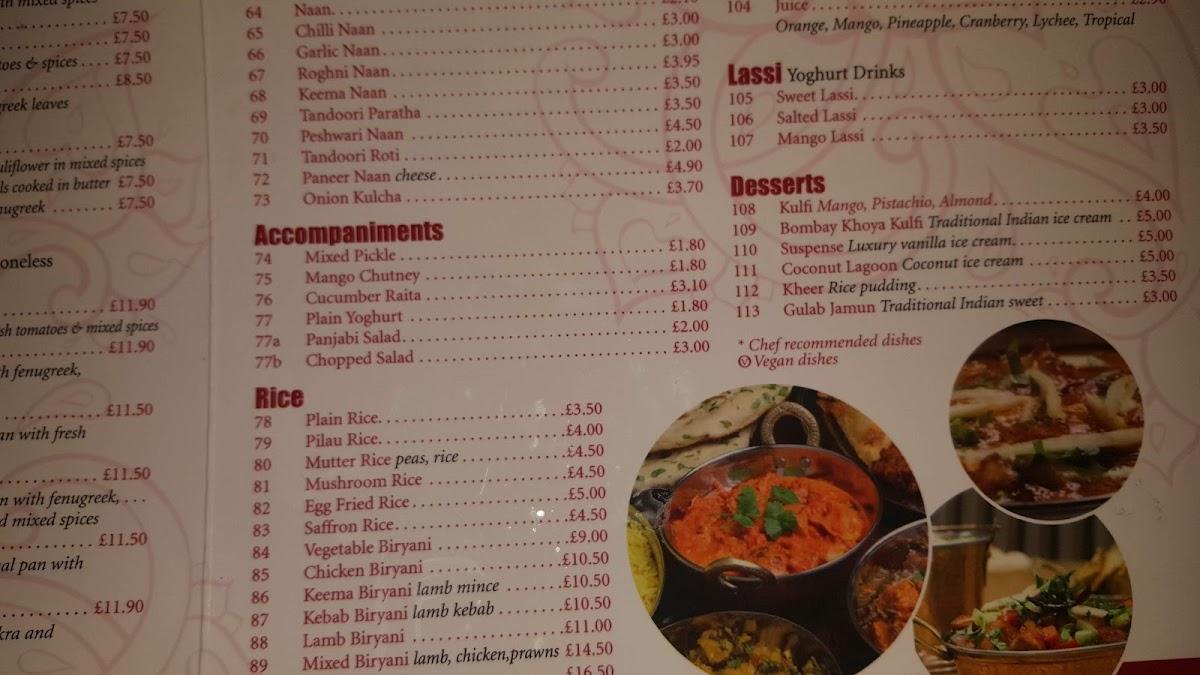 Menu at Miran Masala (Indian/Punjabi/Pakistani/Desi) Kensington Olympia ...