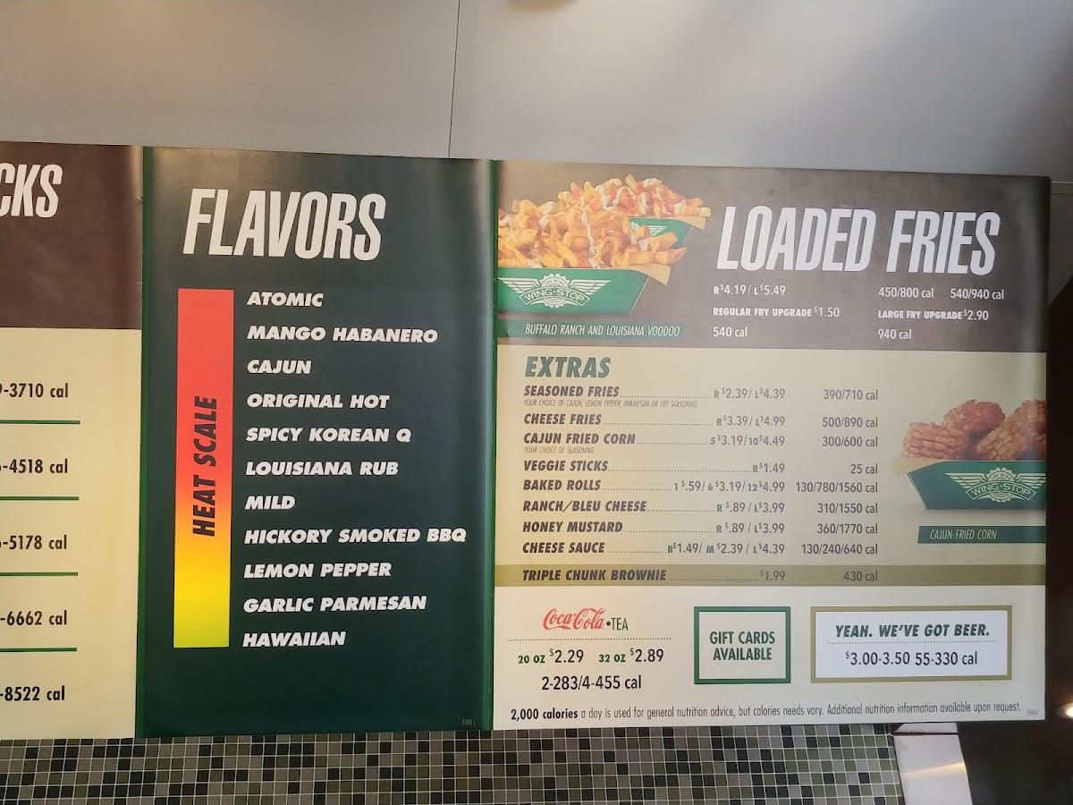 Menu at Wingstop restaurant, The Woodlands, Farm to Market Rd 1488 Ste 100