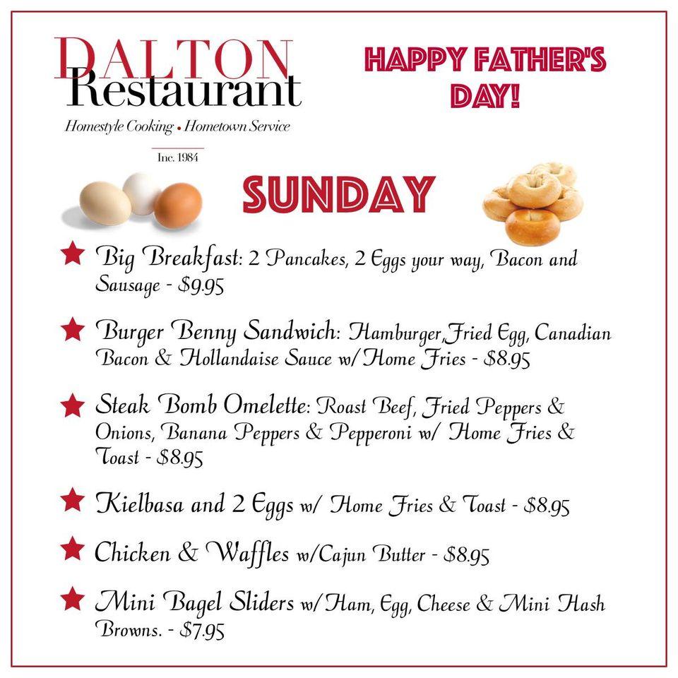 Menu at Dalton Restaurant, Dalton