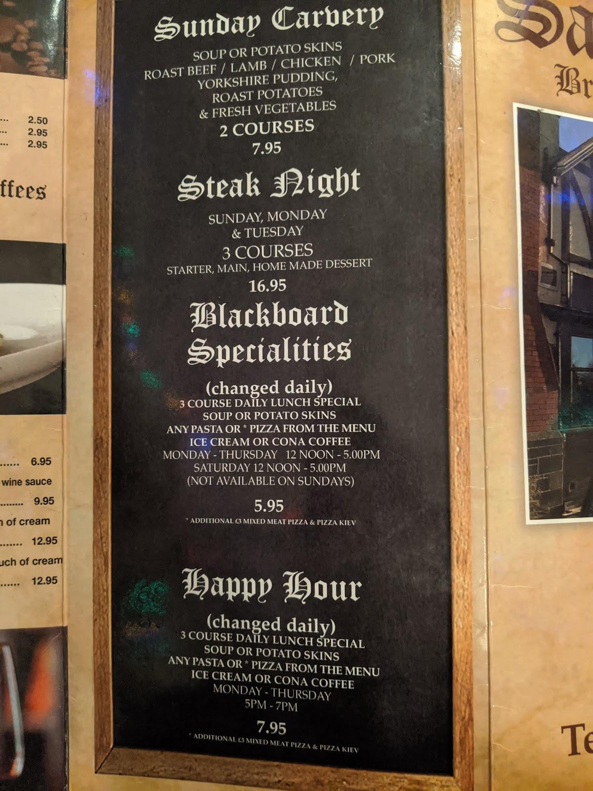 Menu at Sambuca Braise Station restaurant, Newcastle upon Tyne