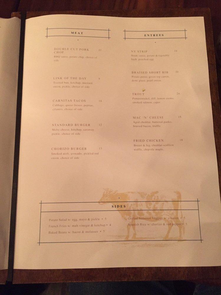 Menu at The Wilder Scratch Kitchen restaurant, Bayport
