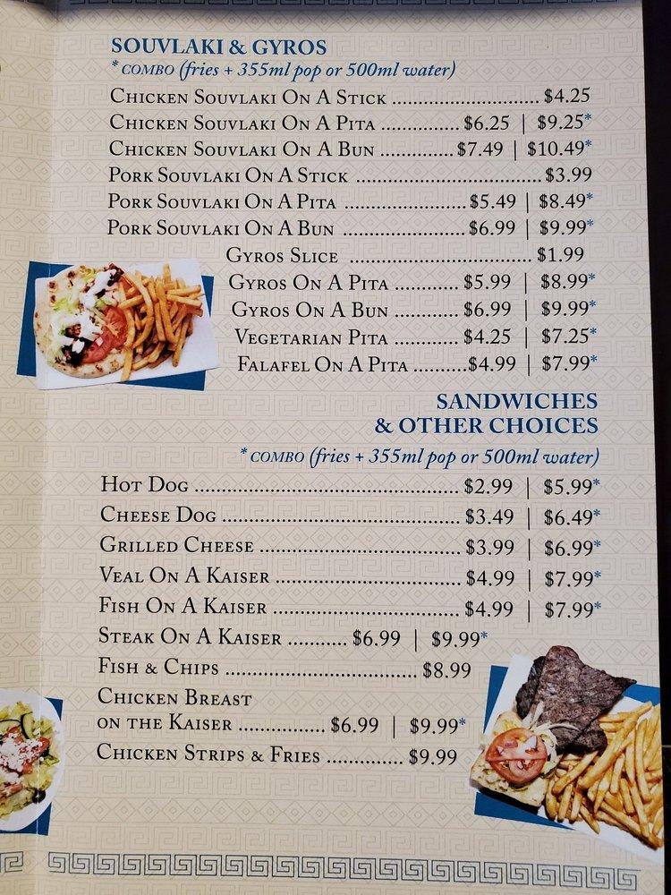 Menu at Authentic Greek & Mediterranean Eatery restaurant, Toronto