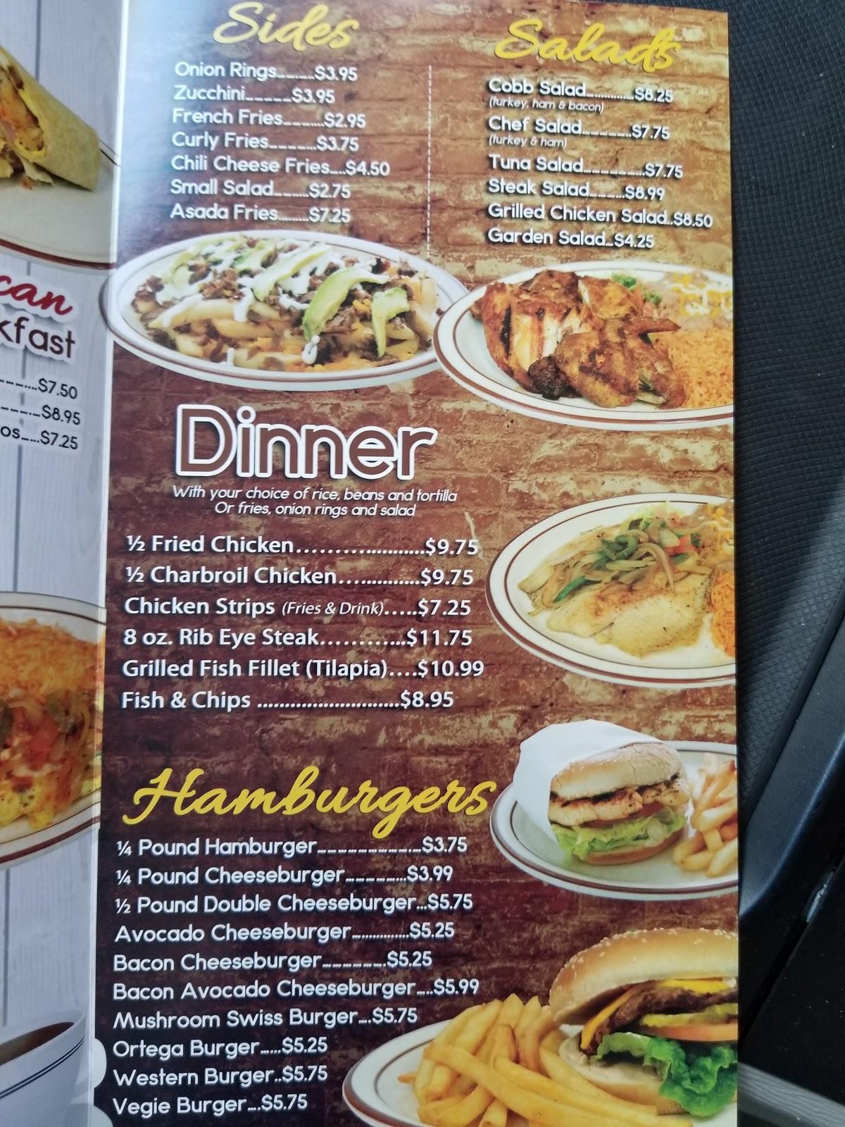 Menu at Chelo's Burger restaurant, Mecca