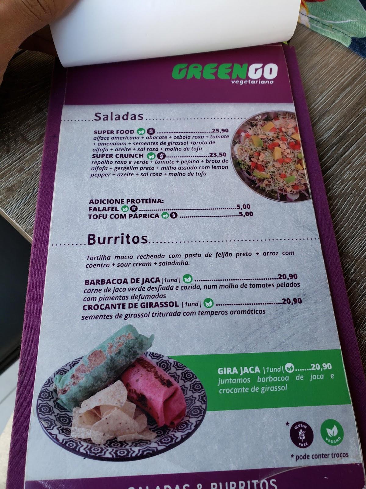 Menu em GreenGo - Batel restaurante, Curitiba