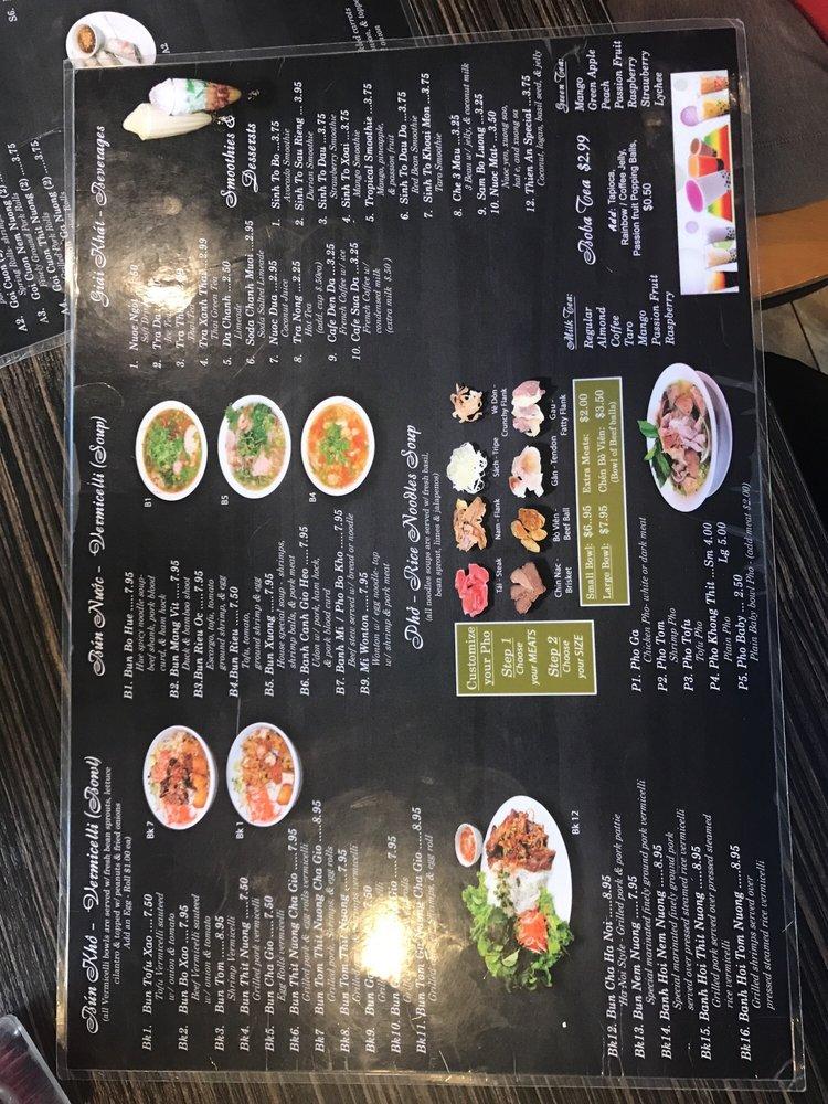 Menu at Thien An Sandwiches restaurant, Houston