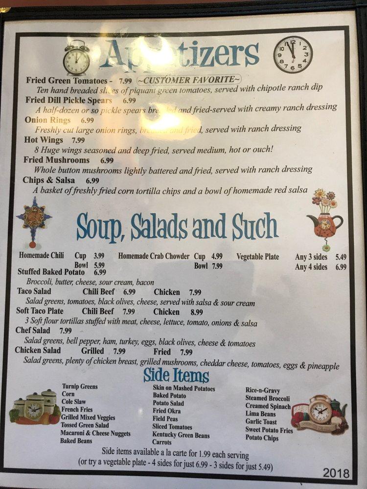 Menu at Time To Eat Café restaurant, Theodore