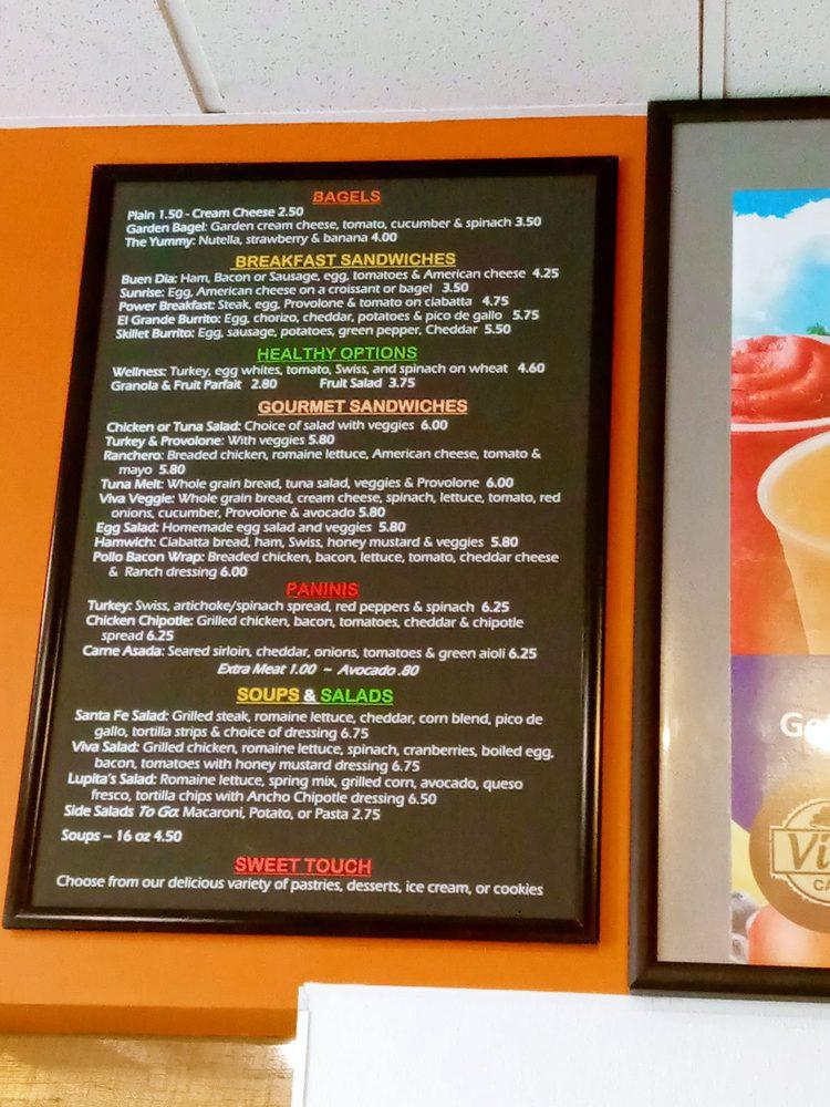 Menu at Viva Cafe, Las Vegas, 3528 S Maryland Pkwy #314