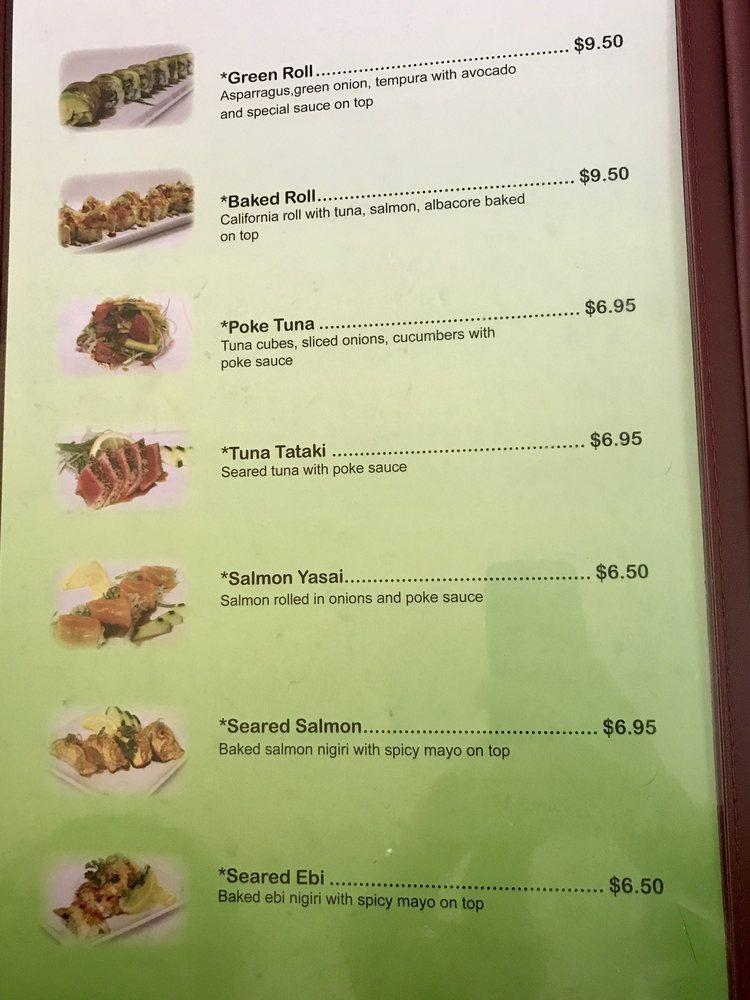 Menu at Miyako Restaurant, Saint Helens