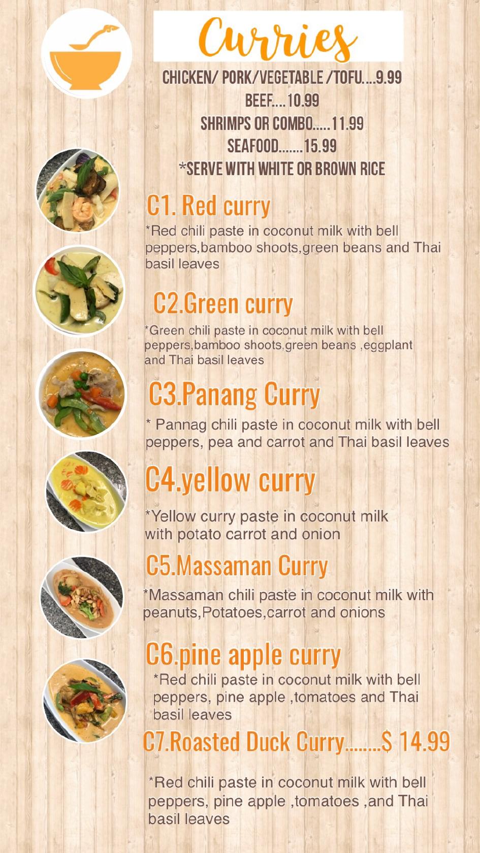 Menu at Golden Bowl Thai restaurant, Temecula