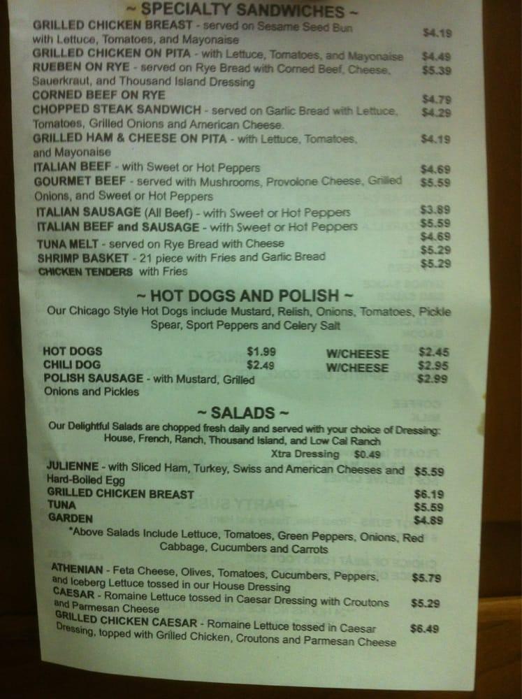 Menu at Windy City Subs fast food, Worth, S Harlem Ave