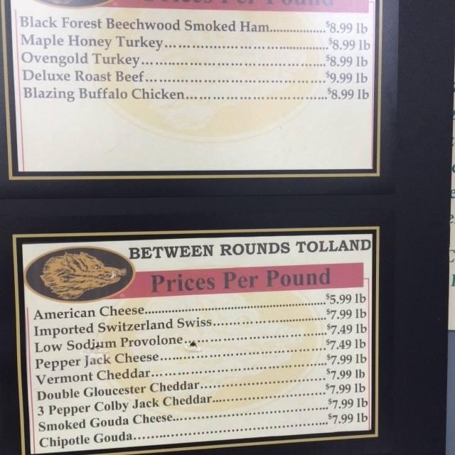 Menu at Between Rounds Bakery Sandwich Cafe, Tolland