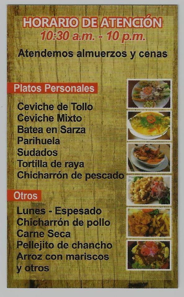 Menu at Resto Bar Don Pedrito, Chiclayo