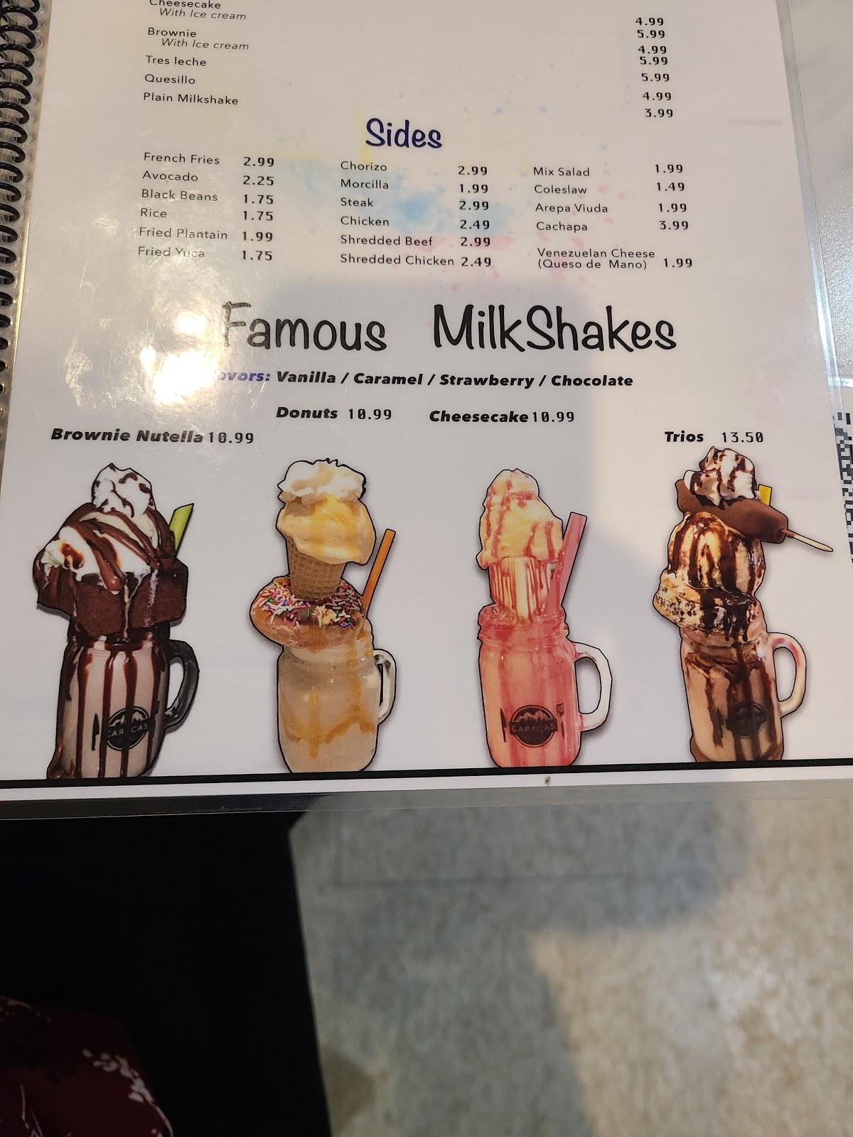 Menu at Caracas Bistro restaurant, Mishawaka