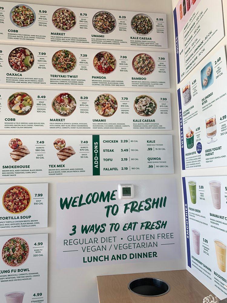 Menu at Freshii pub & bar, Crown Point