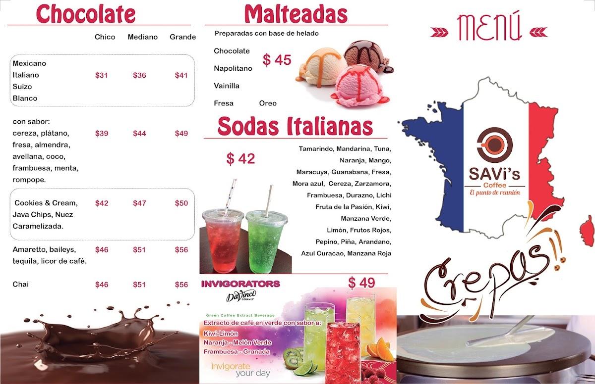 Carta del café SAVi’s Coffee, Ciudad López Mateos