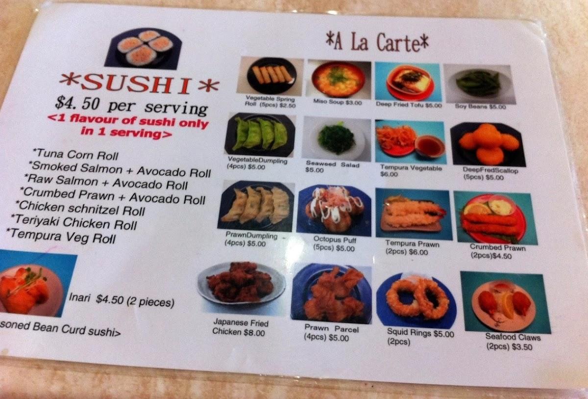 Carta de Rapid Cafe, Eaton