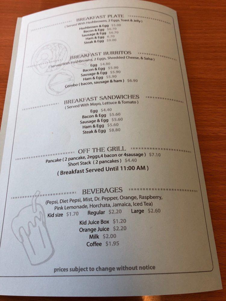 Menu at The Burger Stop restaurant, Santa Ana, S Broadway