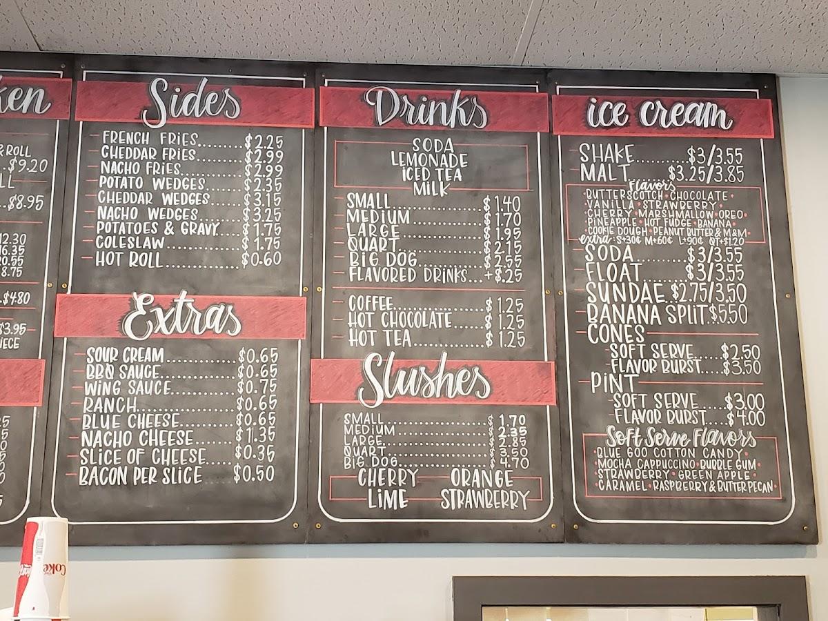 Menu at Dash Inn restaurant, Buffalo