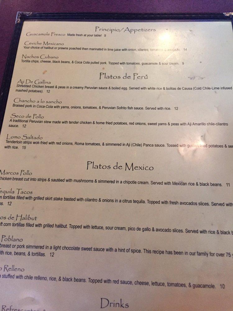 Menu at Hola Restaurant, Bend