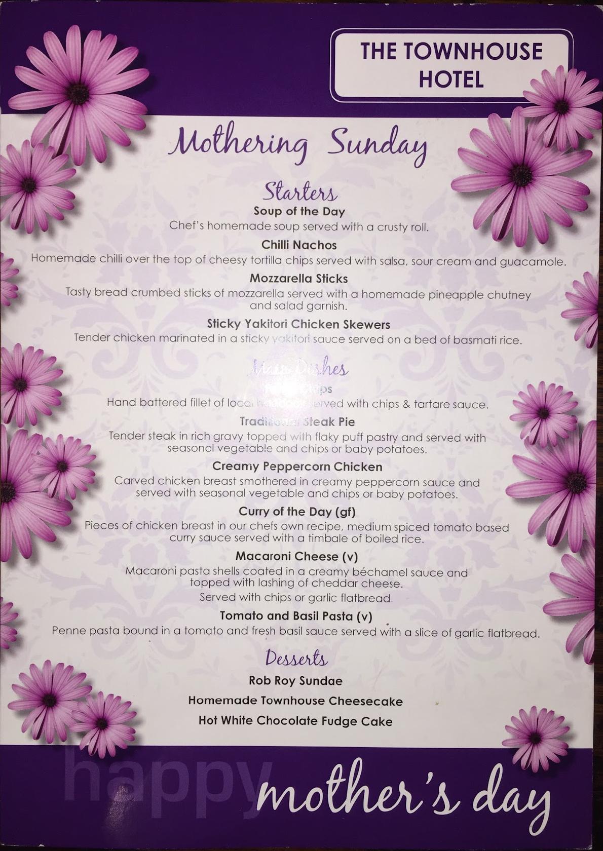 Menu at The Townhouse Hotel Arbroath pub & bar, Arbroath