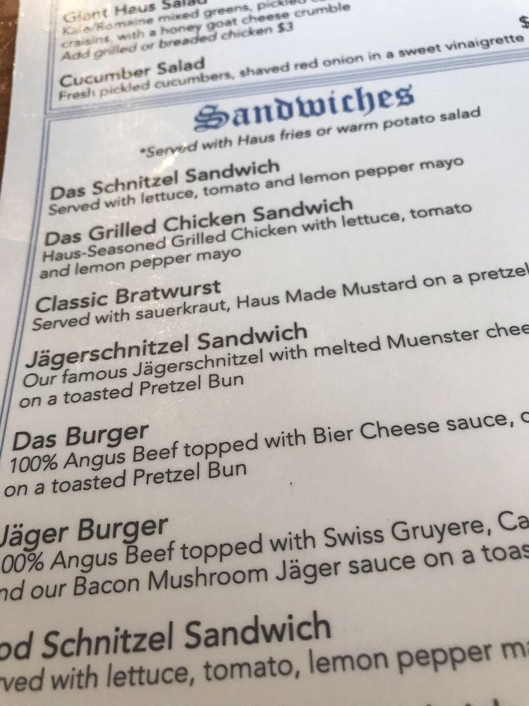 Menu at Das Biergarten pub & bar, East Atlantic Beach