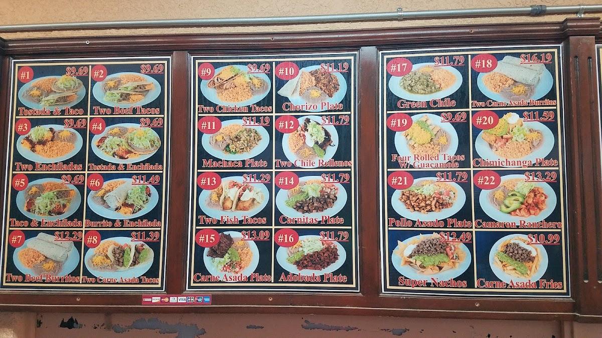 Menu at Frey's Mexican Food restaurant, Kingman, E Northern Ave