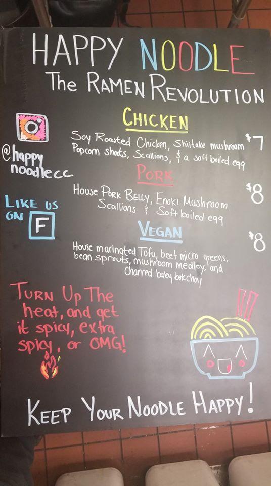 Menu at Happy Noodle, Barnstable