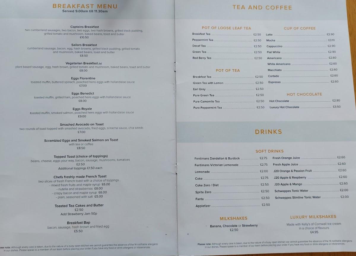 Menu at Port & Anchor Eatery restaurant, Ellesmere Port