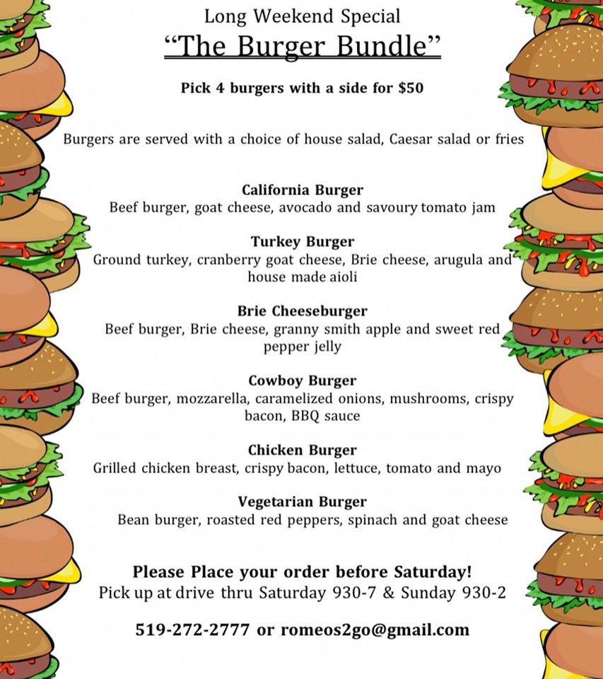Menu au Romeos Corner Cafe, Stratford