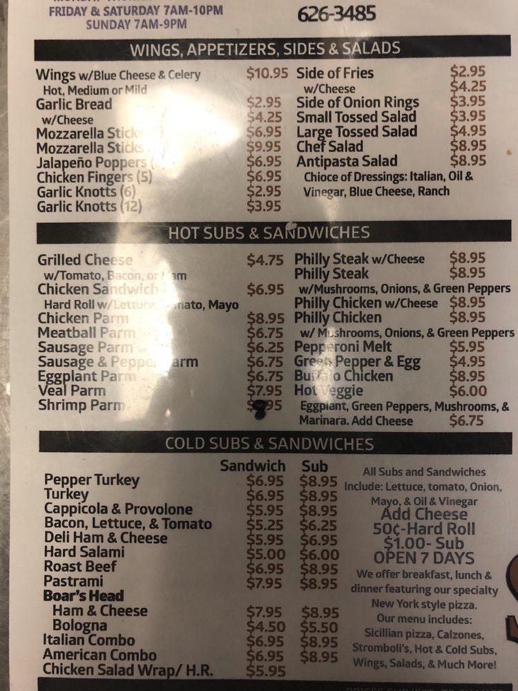 Menu at Troy's Deli & Pizzeria, Kerhonkson