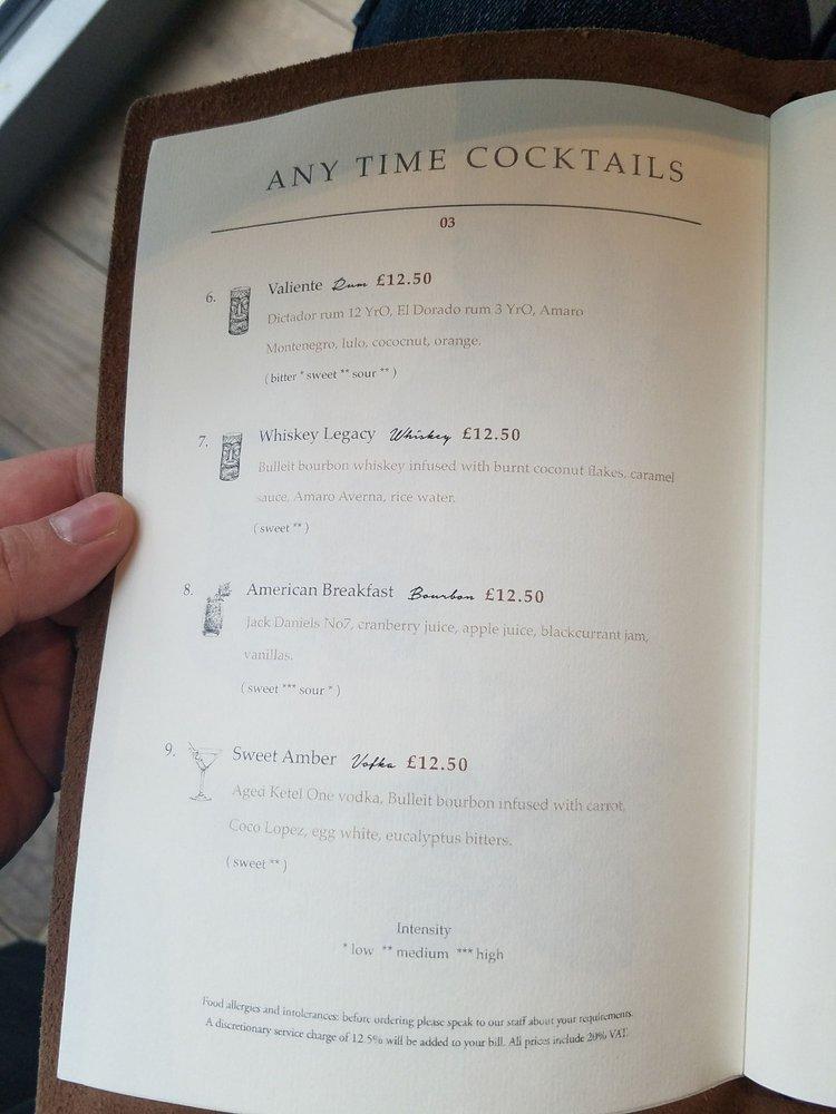 Menu at Darwin Brasserie pub & bar, London, Level 36