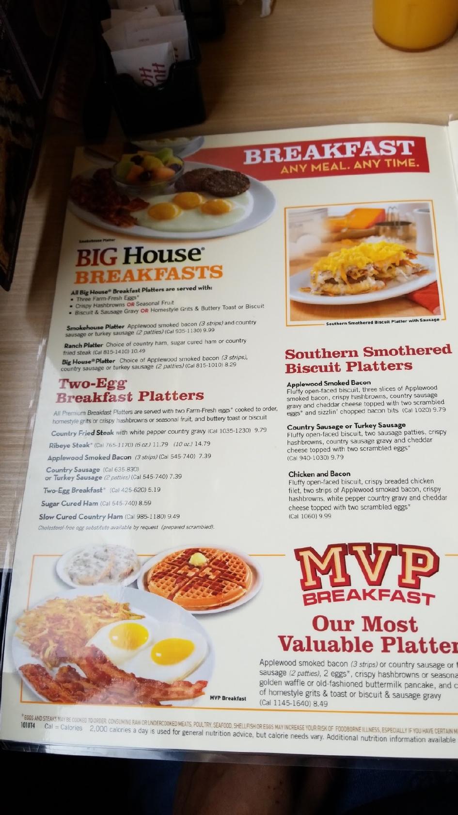 Menu at Huddle House restaurant, Boaz, US-431