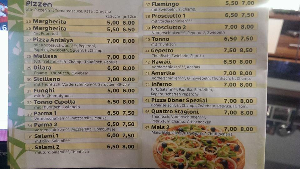 Menu at Antalya Grill restaurant, Sankt Augustin