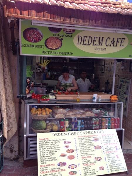 Menu at Dedem Cafe, Fethiye
