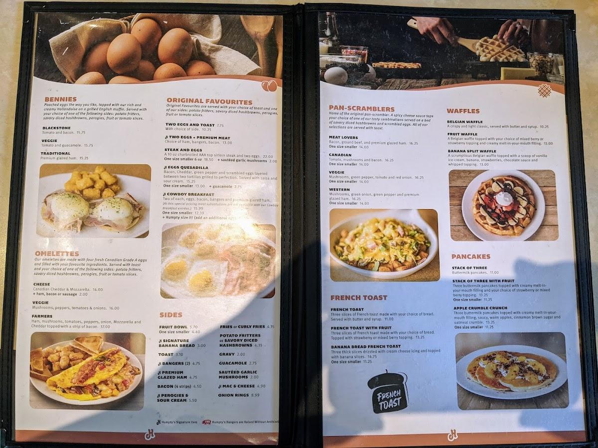Carta del restaurante Humpty's Big Plate Diner - Regina, Regina