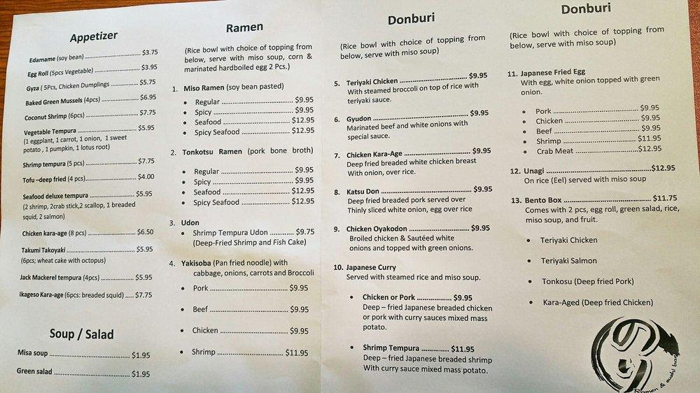 Menu at Nori Ramen and Sushi Bar, Rio Rancho, Southern Blvd SE #116