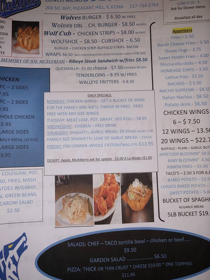 Menu at Stagecoach Inn Restaurant and Lodge, Pleasant Hill