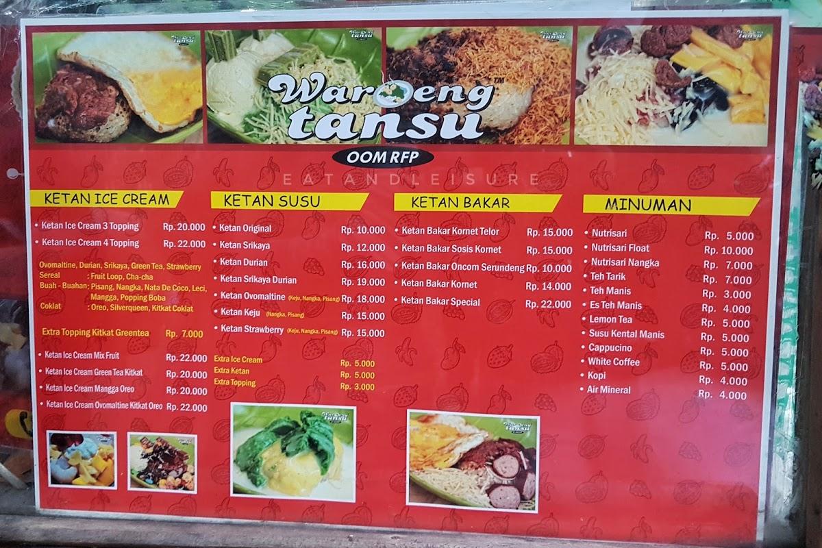 Menu at Waroeng Tansu Om'rfp desserts, Bandung